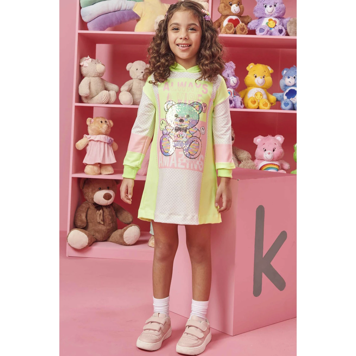 Vestido Manga Longa Always Amazing em Termoskin Kukiê 64241 Feminino ...